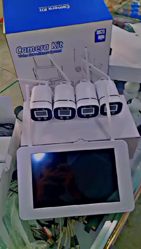 4CH 5MP Enhanced Signal 12.5" LCD NVR COMBO KITS CCTV Wireless Camera ...