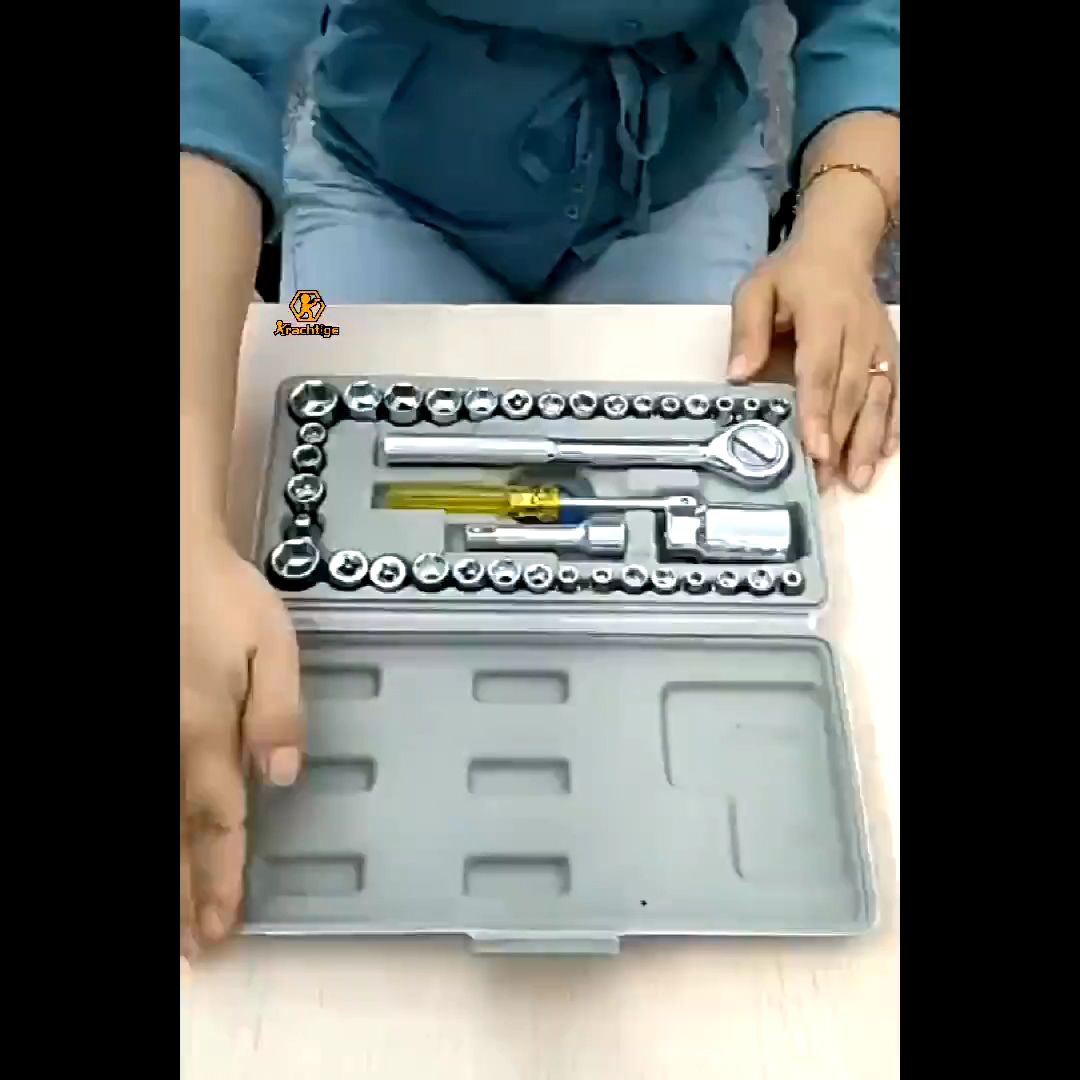 40 Piece Toolkit Tool kit Combination Socket Ratchet Wrench Set Tool ...