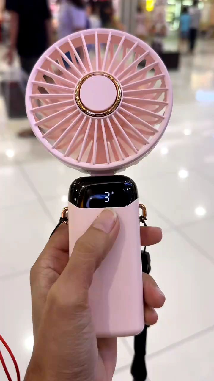 Mini Fan | Portable USB Rechargeable Fan | LED Display Desk Fan ...
