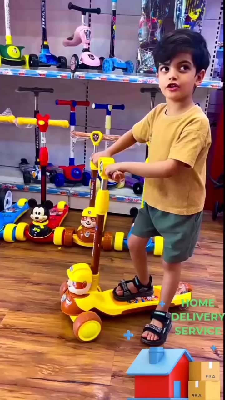 adjustable imported kids scooty with musical horns led lights best for ...