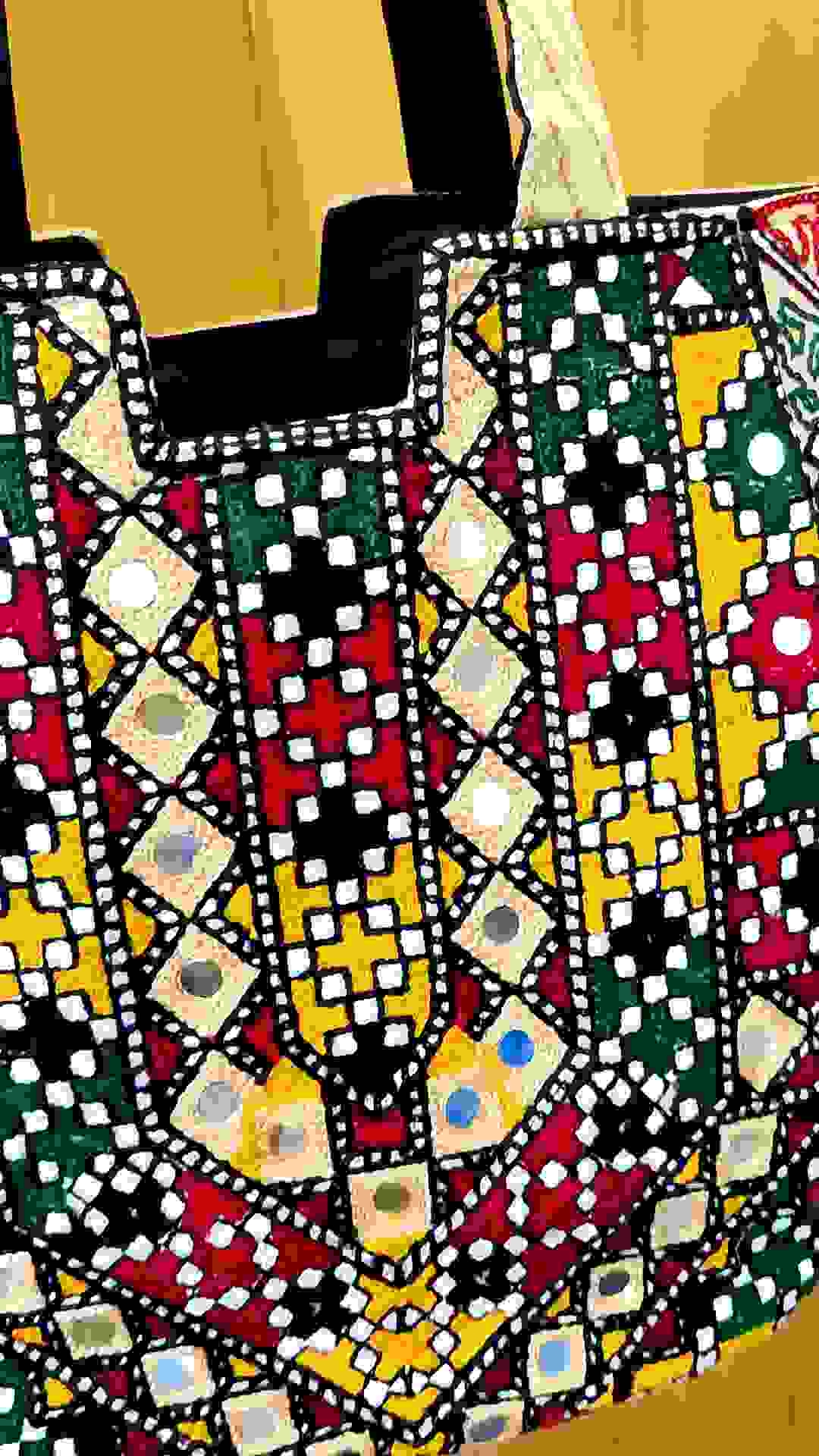 Sindhi Embroidered Shoulder Bag for Women – Traditional Multicolor ...