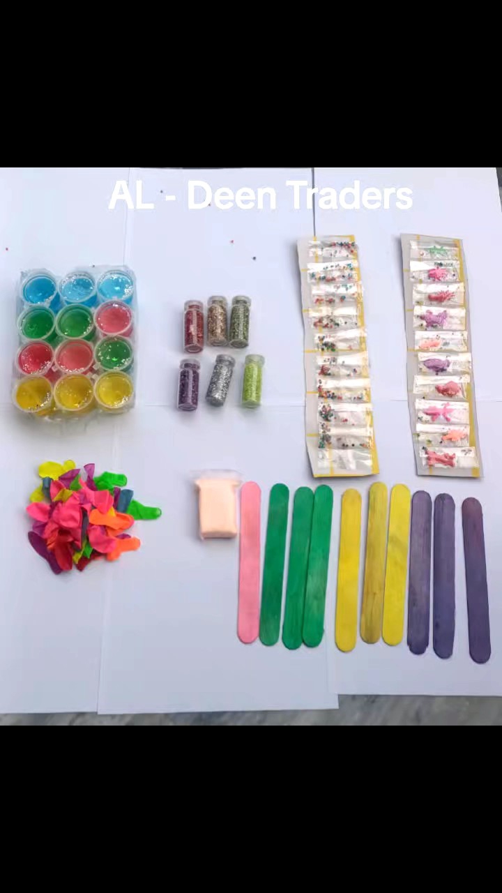 🎁 Jumbo Slime Kit – 12 Slime Packs + 6 Glitter Bottles + 🌈 500 Orbeez ...