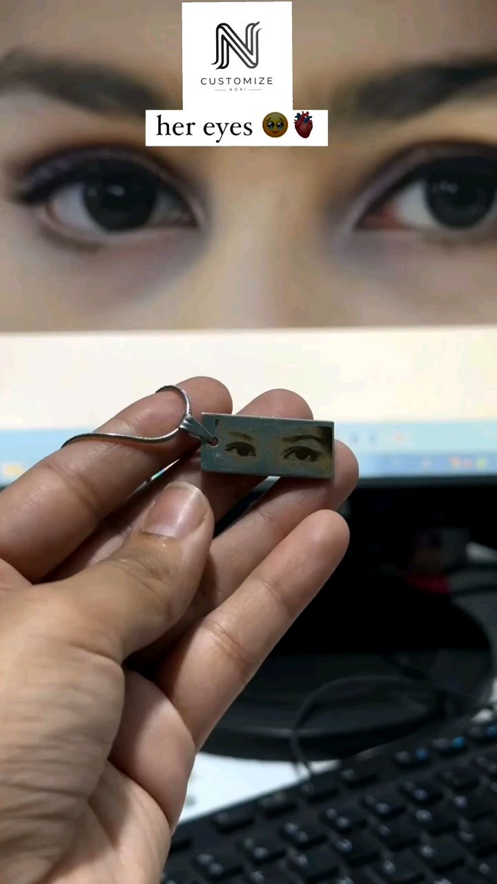 Personalized Eyes sketch Locket premium quality with box | Daraz.pk