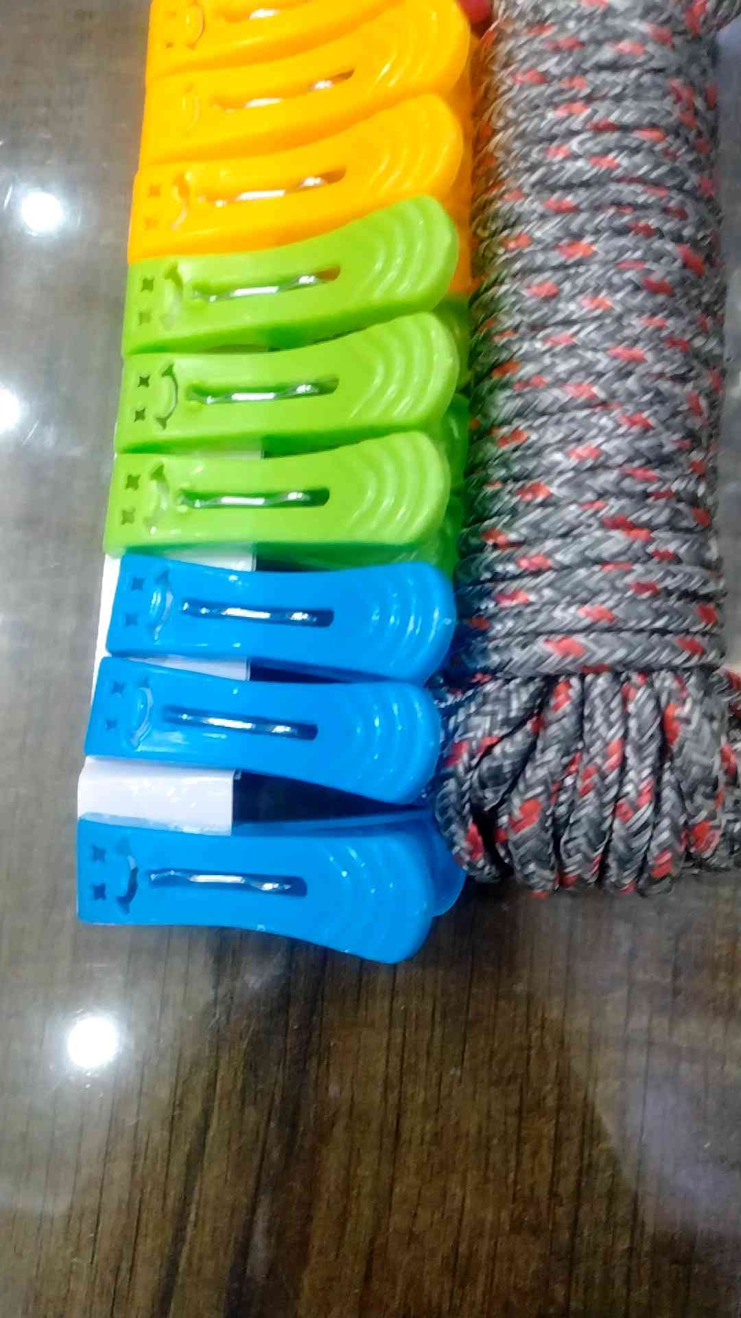 clothes peg with rope 10m random colors | Daraz.pk