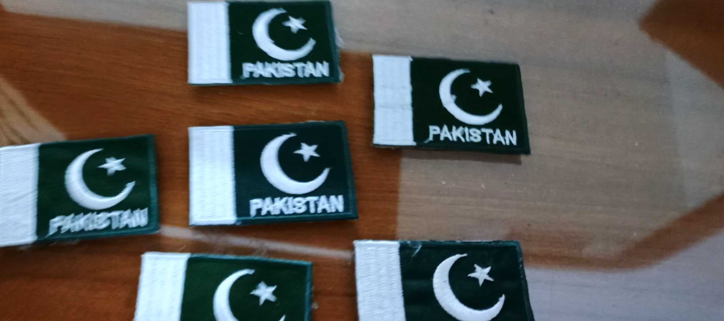 3pcs of Green &White Pakistan Flag Patch Star n Moon Design,14 August ...