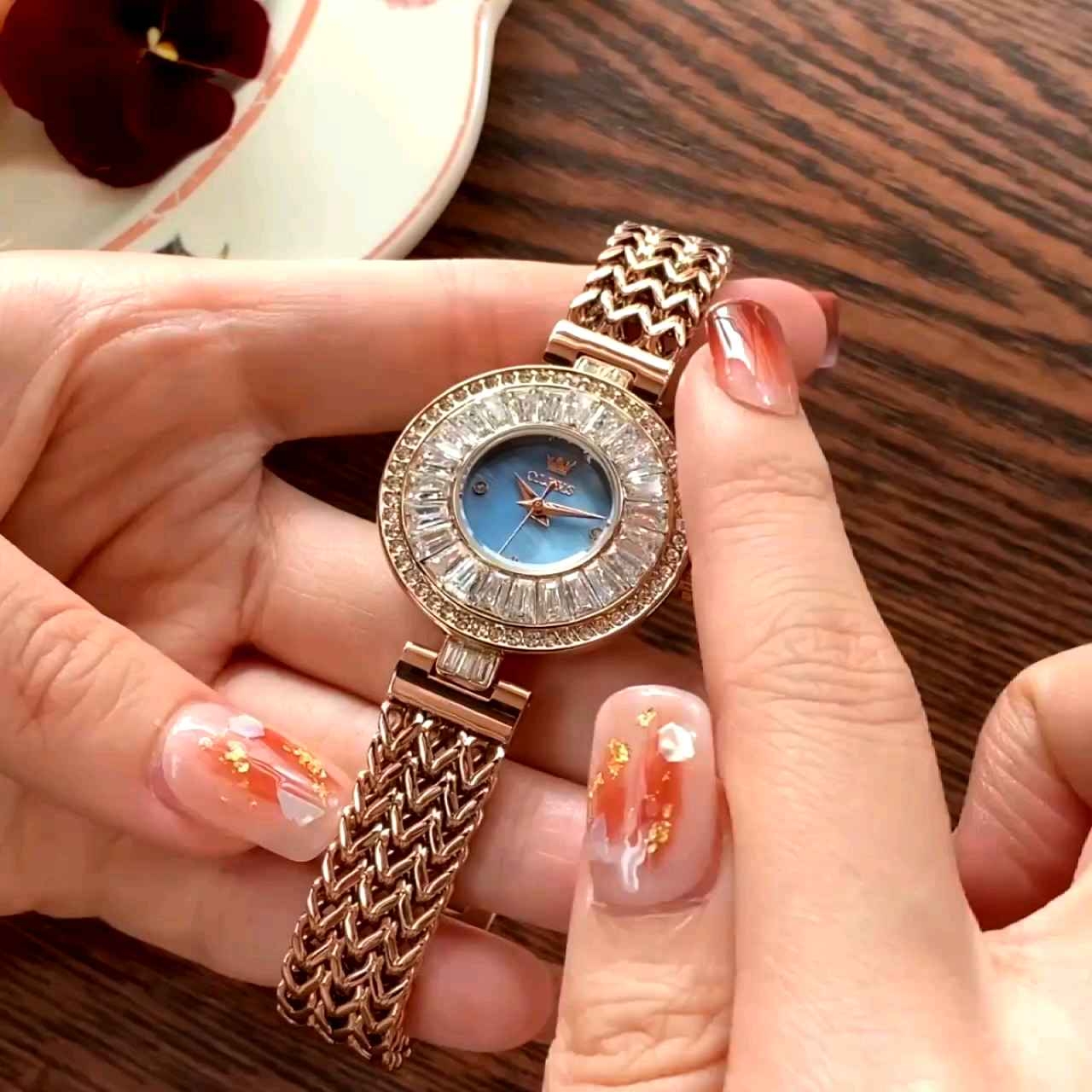 OLEVS 9959 Original Elegant Quartz Woman Watch Top Brand Waterproof ...