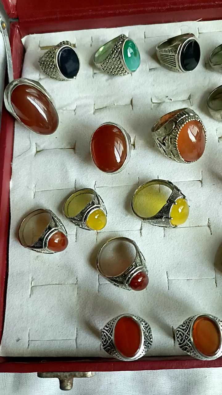 Big Size Ymami Haqeeq Ring different Colours Haqeeq italian rings Big ...