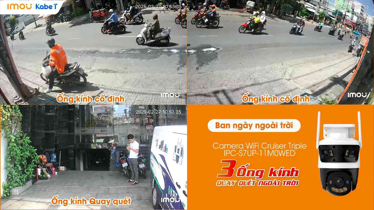 IMOU Cruiser Triple 3 Lens Outdoor 11MP Camera 2 Red-Bule Warning Light ...