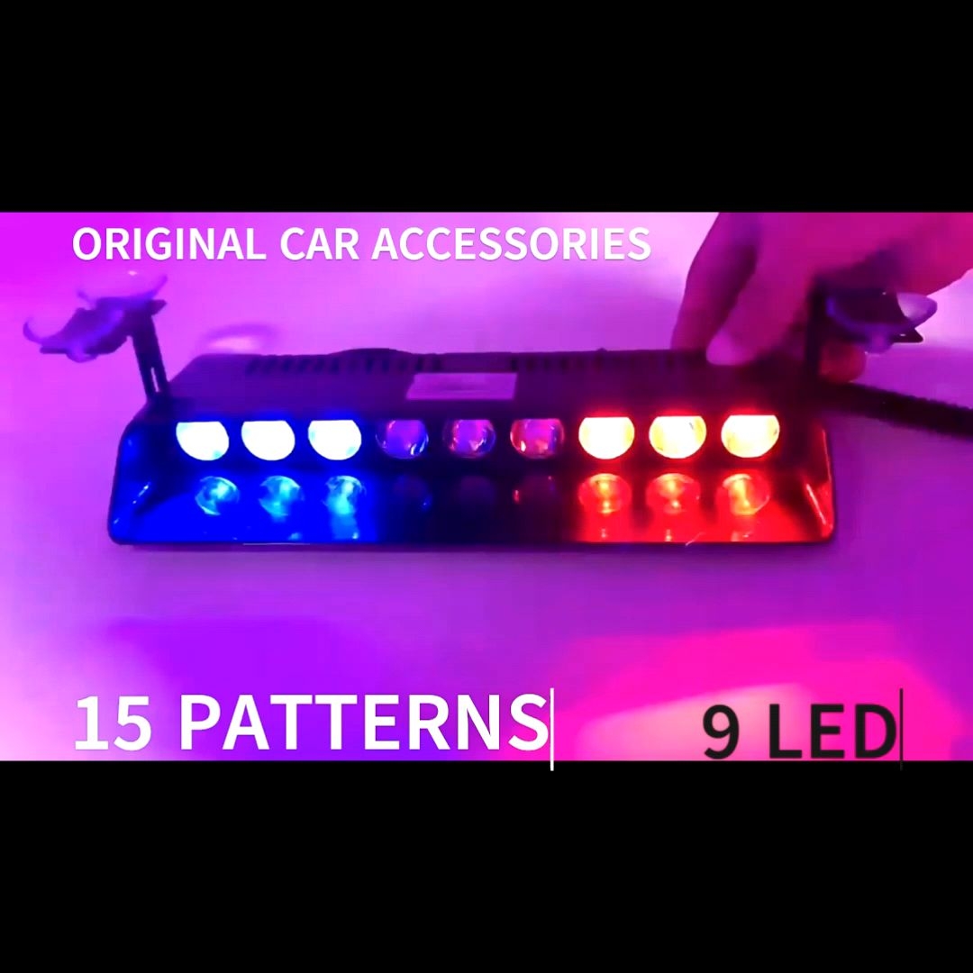 UNIVERSAL 9 LED CAR DASHBORD LIGHT - FLASHER - HIGH QUAILTY | Daraz.pk