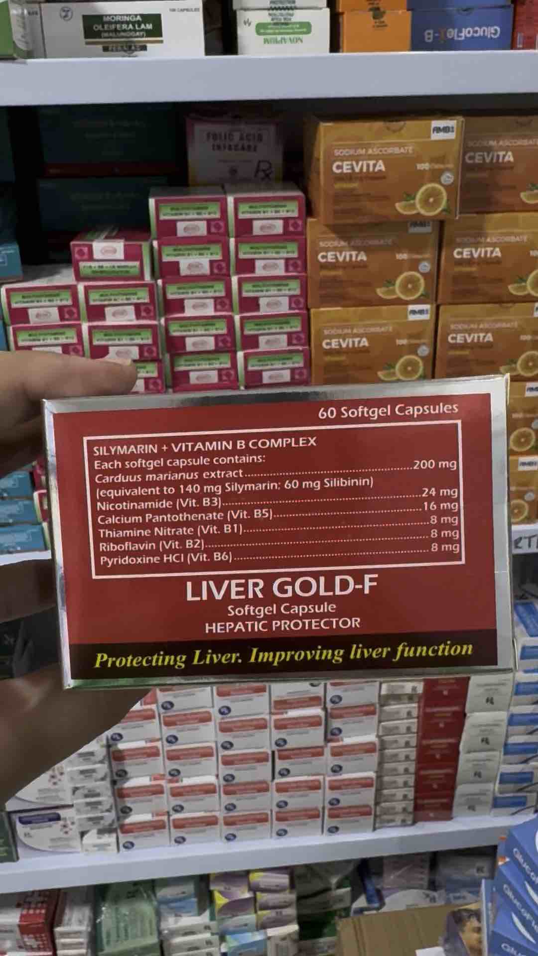 LIVER GOLD Silymarin + Vitamin B Complex 60 Softgel Capsules B1 + B6 ...