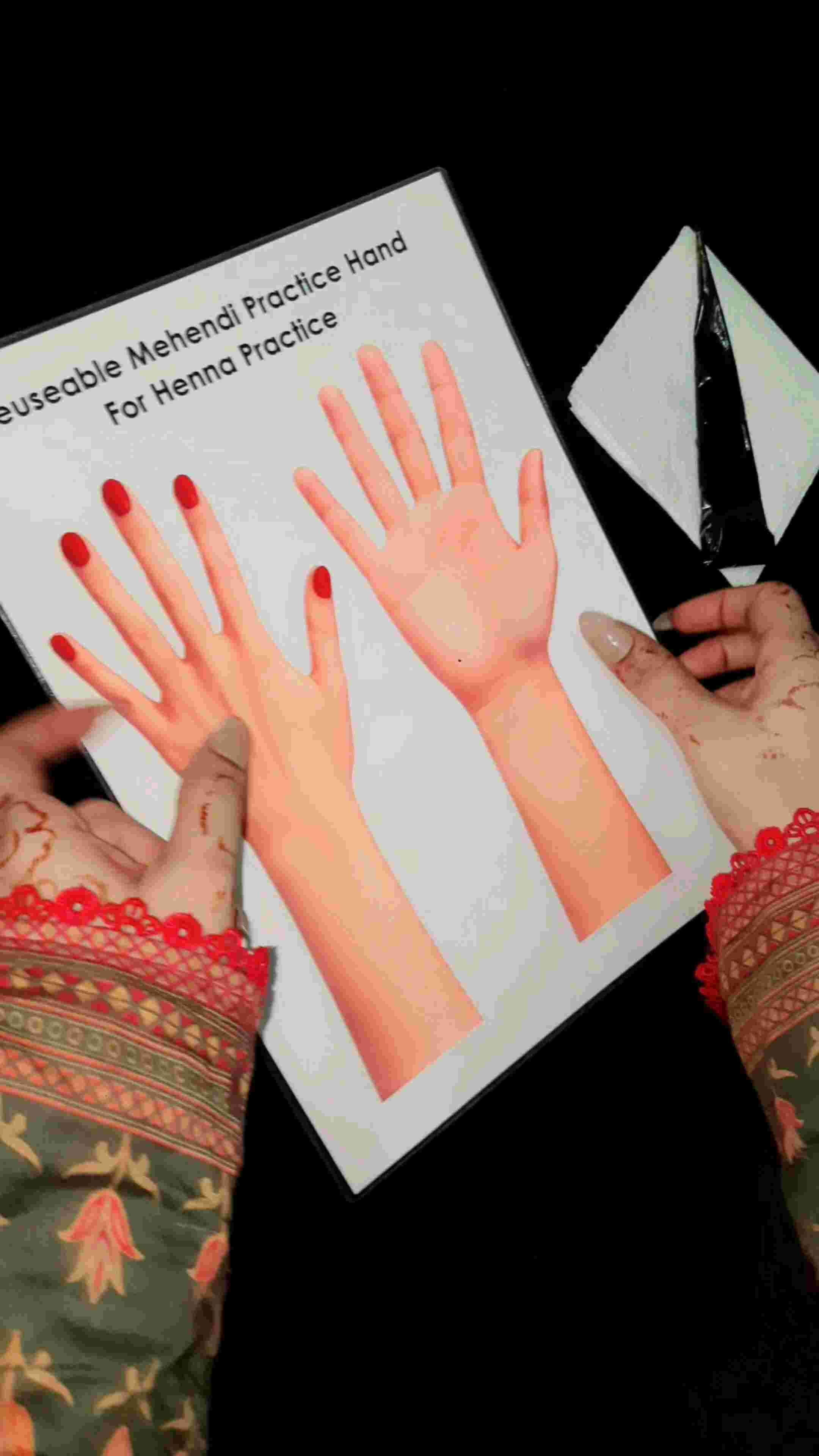 Henna Mehndi Practice Hand | Reusable practice mehndi hand | Mehndi ...