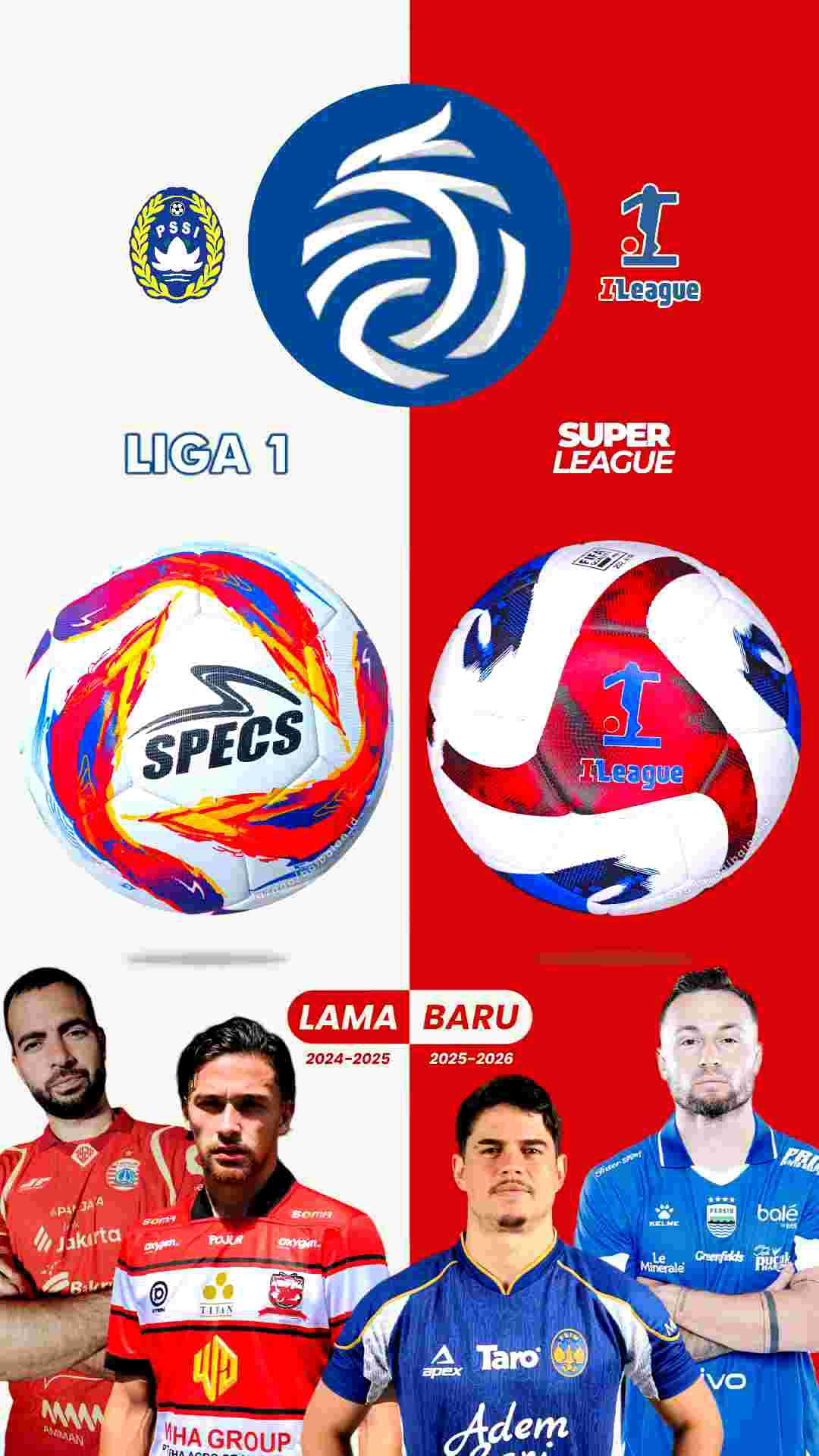 Bola Liga 1 Super League Indonesia Size 5 Bola Sepakbola Specs Palapa ...