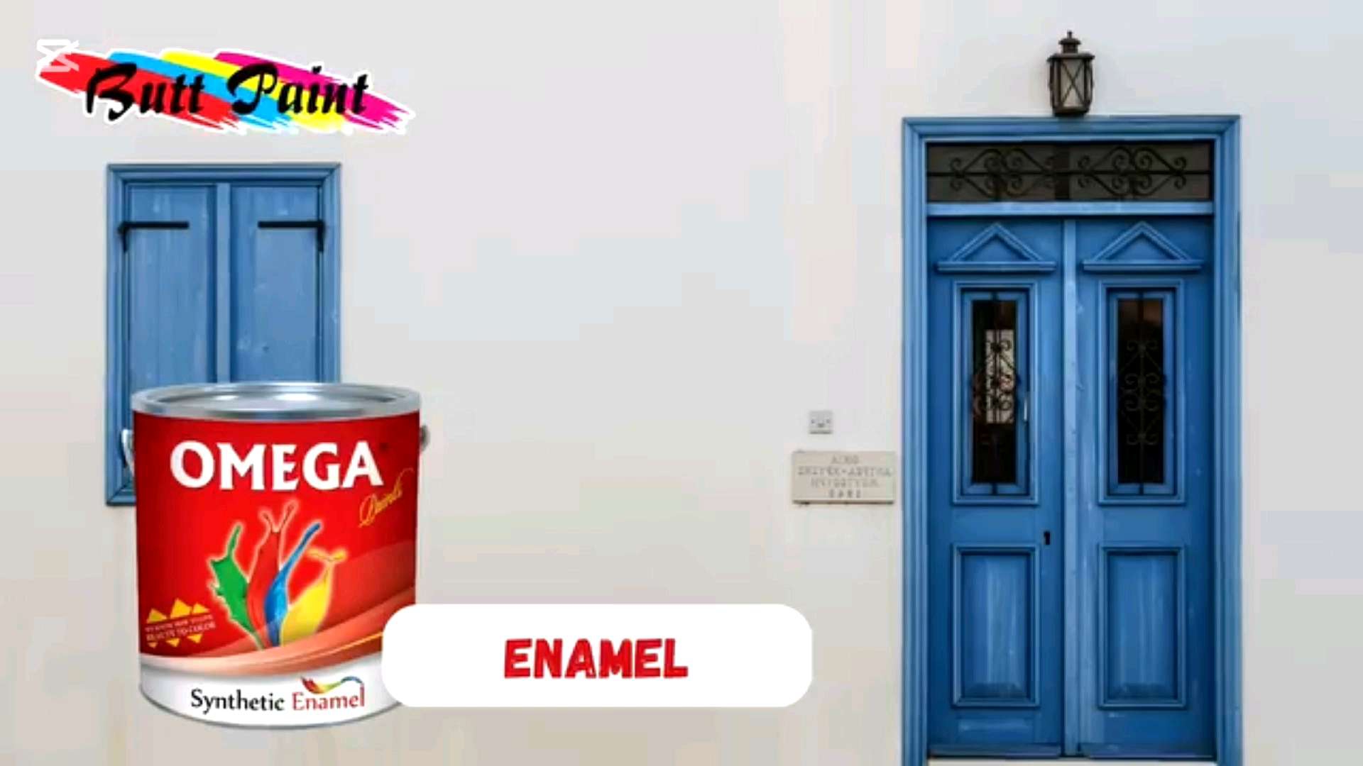 OMEGA PAINTS Synthetic Enamel Paint 0.91 Litre - Glossy Finish for Wood ...