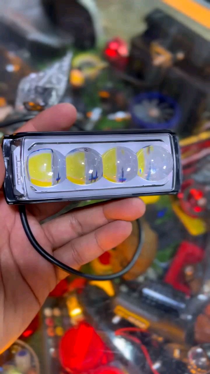 1 Pcs Bike Light four Lens Projector Driving LED Fog Work Light 4 Color ...
