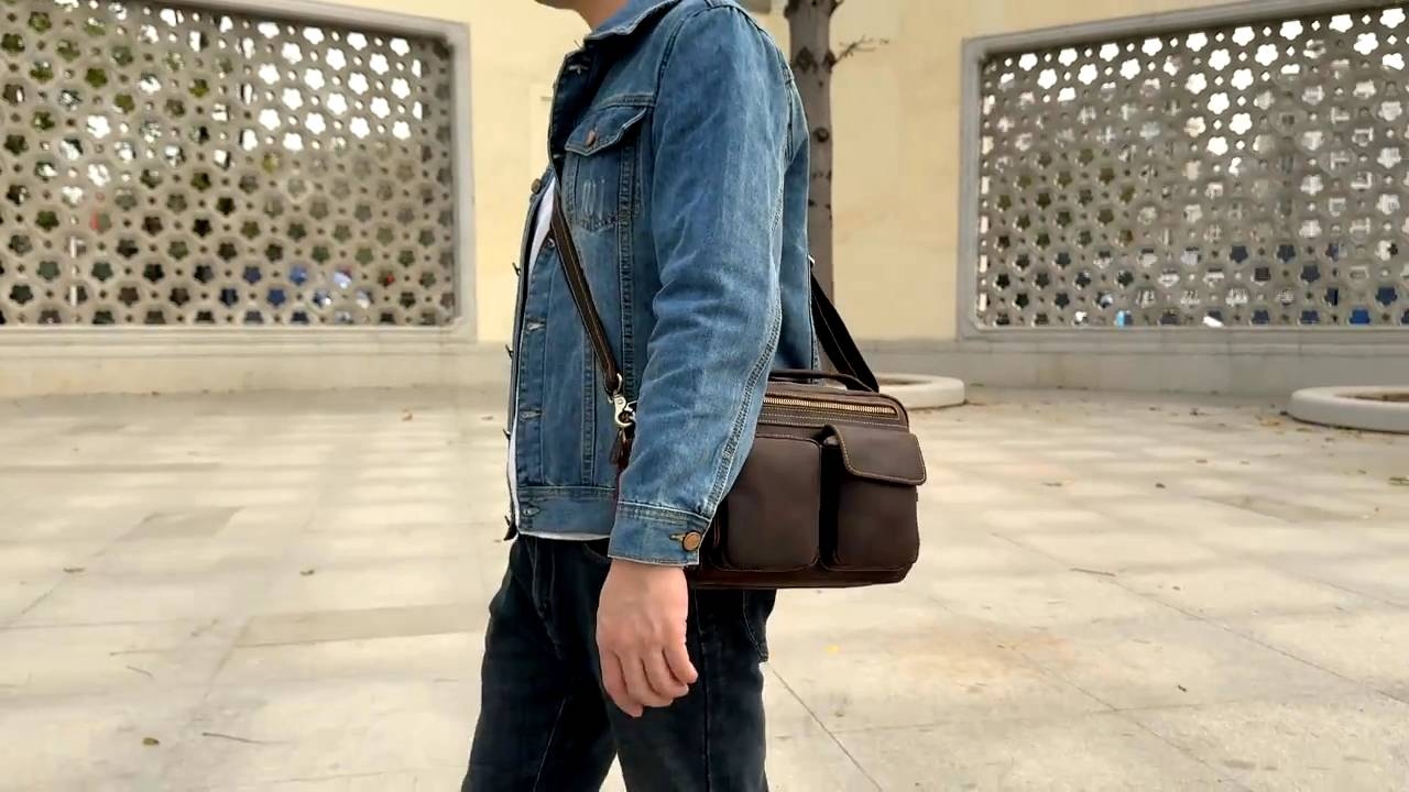 genuine pull up crazy Horse cow leather hand shoulder bag for daily ...