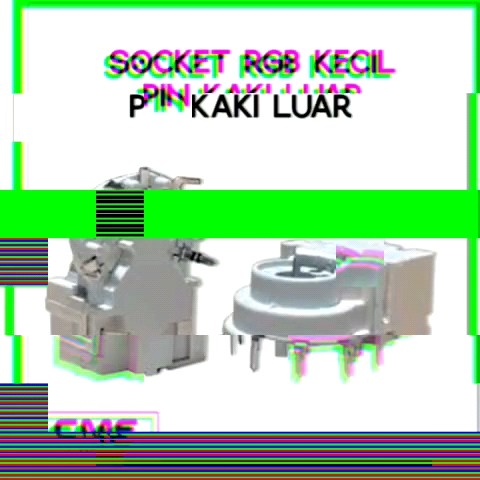 CRT Socket Soket RGB Tv Tabung Leher Kecil / Besar Pin 6 - 7 - 8 - 9 ...